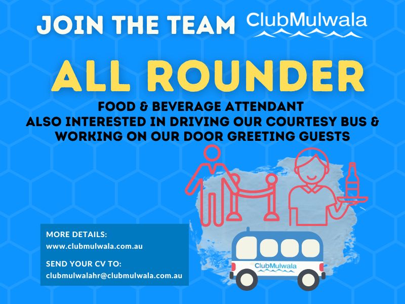 Positions Vacant - Club Mulwala | Accommodation Yarrawonga RSL ...