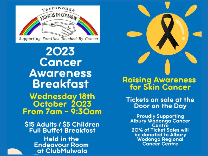 Cancer Awareness Breakfast - Club Mulwala | Accommodation Yarrawonga ...